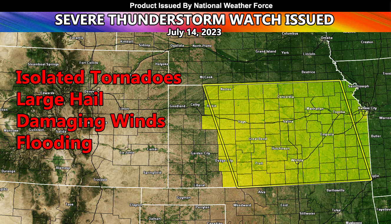 Severe Thunderstorm Watch Issued for Parts of Kansas for July 14th ... Severe Thunderstorm Watch Issued for Parts of Kansas for July 14th ...